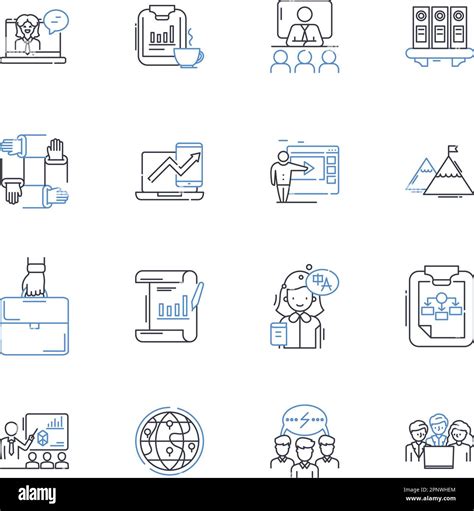 Business Methodology Line Icons Collection Strategy Innovate