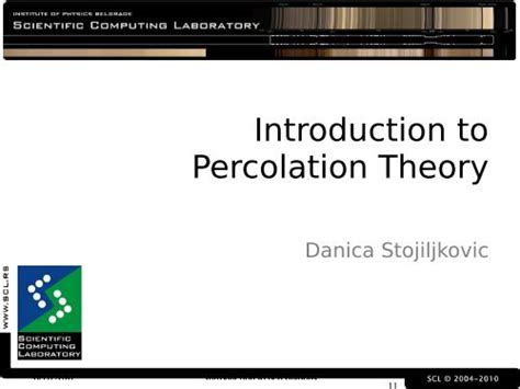 Introduction To Percolation Theory