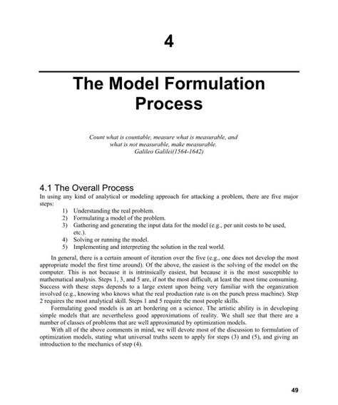 Pdf 4 The Model Formulation Process · The Model Formulation Process