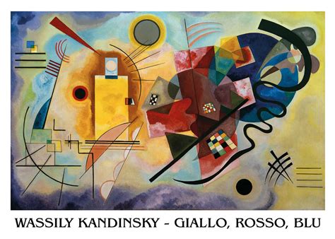 Art Print Yellow Red Blue Wassily Kandinsky Posters Wall Art