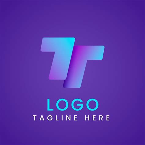 Estándar Del Logotipo De Gradiente Tt Vector Gratis