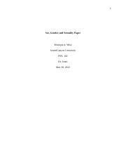 Sex Gender Sexuality Paper MW Docx Sex Gender And Sexuality Paper Monique A Wise Grand