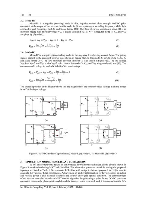Hybrid Bypass Technique To Mitigate Leakage Current In The Grid Tied Inverter Pdf