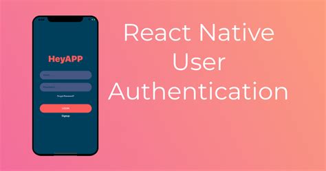 React Native User Authentication React Native Master