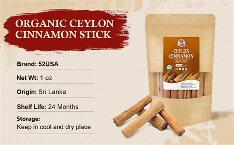 52usa Organic Ceylon Cinnamon Sticks 1 Ounce Pack Of 1