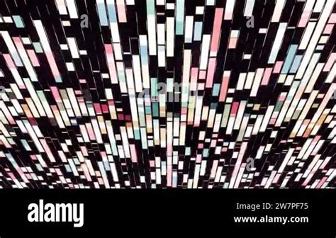 Abstract Different Size Rectangles Moving Into The Different Size On Black Background Animation