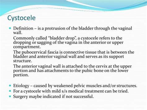 Cystocele And Rectocelepptx