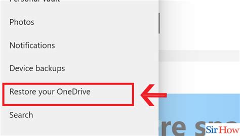 How To Restore Onedrive To A Previous Date 4 Steps With Pictures