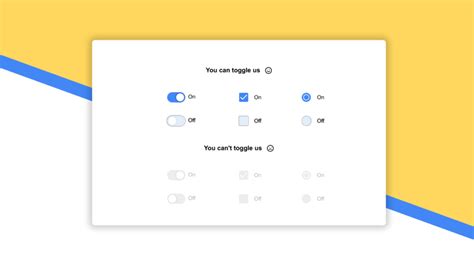 Switch Checkbox Radio Button
