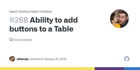 Ability To Add Buttons To A Table · Issue 268 · React Toolboxreact Toolbox · Github