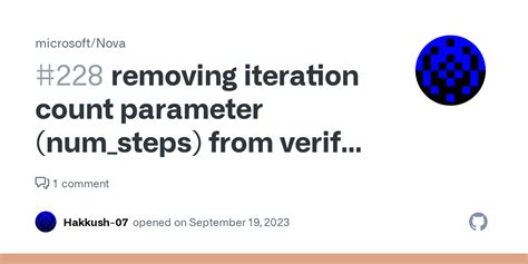 Removing Iteration Count Parameter Numsteps From Verify Function · Issue 228 · Microsoft