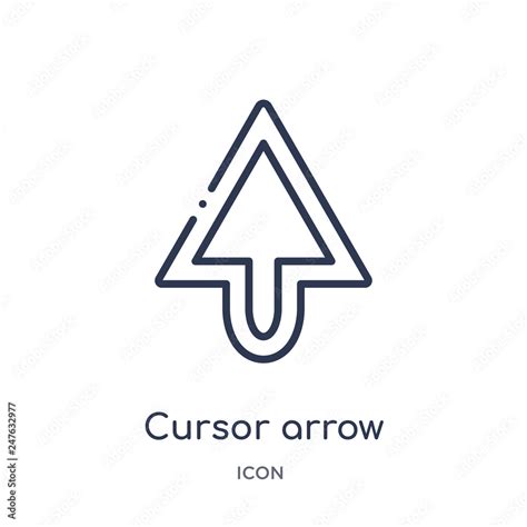 Cursor Arrow Icon From User Interface Outline Collection Thin Line Cursor Arrow Icon Isolated