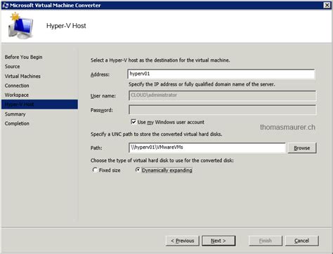 Convert Vmware Vsphere Virtual Machines To Microsoft Hyper V Thomas