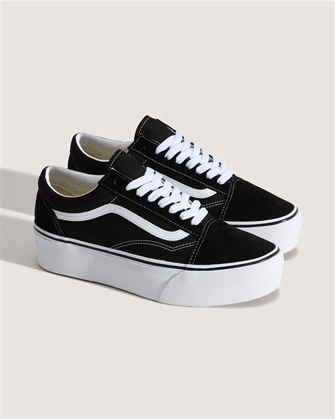 Old Skool Stackform Shoes In Black Vans Uk