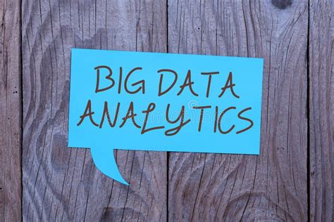 Sign Displaying Big Data Analyticsthe Process Of Examining Large And Varied Data Sets Concept