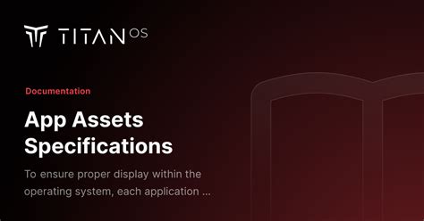 App Assets Specifications Titan Os Developer Portal