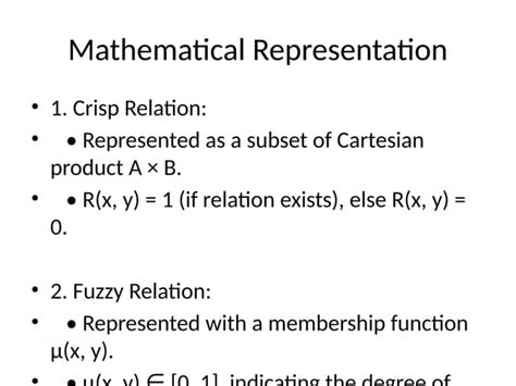 Crisp And Fuzzy Relations With Plan Pptx