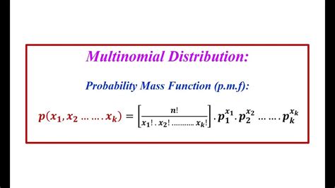 Multinomial Distribution Probability Mass Function Pmf Youtube