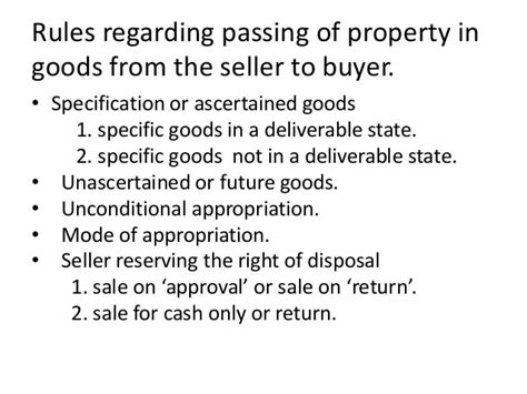 passing of property in goods
