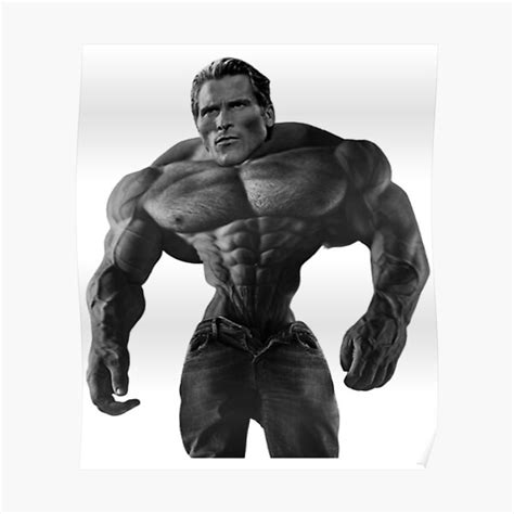 Gigachad Bateman Poster For Sale By Lucyotama Redbubble