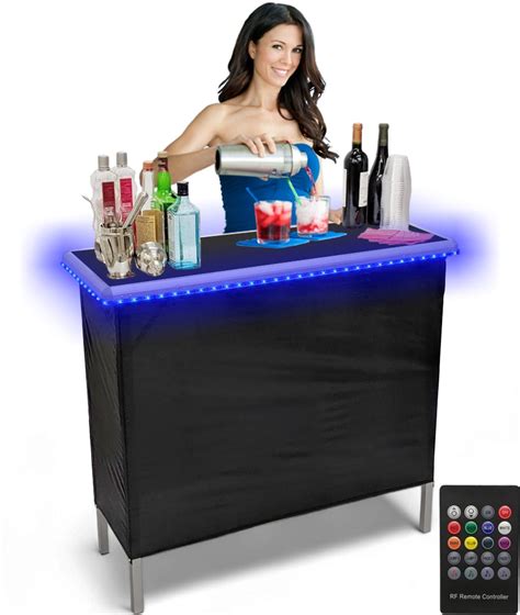 Partypong Folding Portable Bar Wled Lights