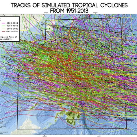 Tracks Of Tropical Cyclones That Entered The Philippine Area Of