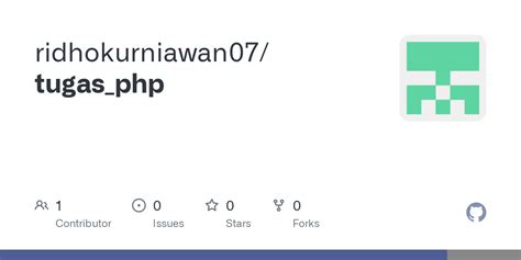 GitHub Ridhokurniawan Tugas Php