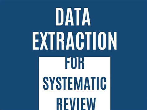 Data Extraction For Systematic Review And Meta Analysis Upwork