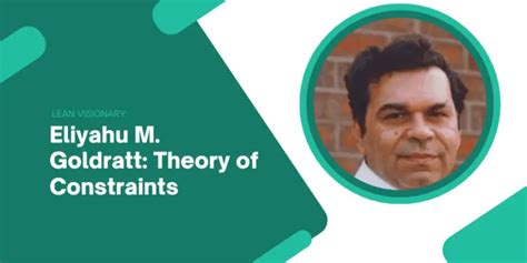 Eliyahu M Goldratt Theory Of Constraints Learn Lean Sigma