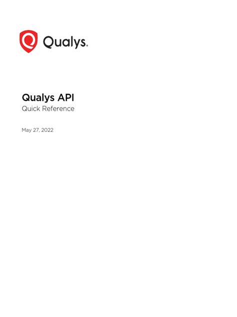qualys api quick reference pdf world wide web internet and web