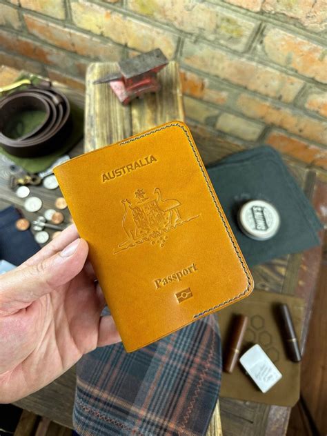 Leather Holder For Australian Passport Australia Passport Etsy