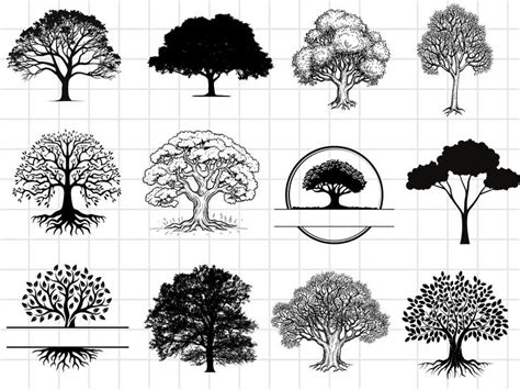 Oak Tree Svg Bundle Tree Svg Big Tree Svg Oak Svg Outdoor Svg