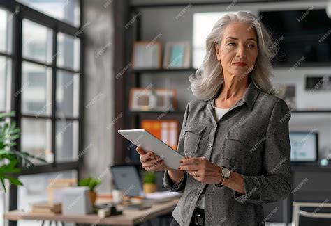 Premium Photo Photo Portrait Of Happy Busy Mature Senior Elderly