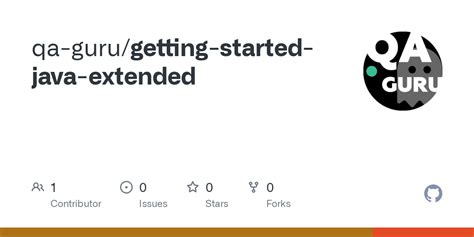 Github Qa Gurugetting Started Java Extended