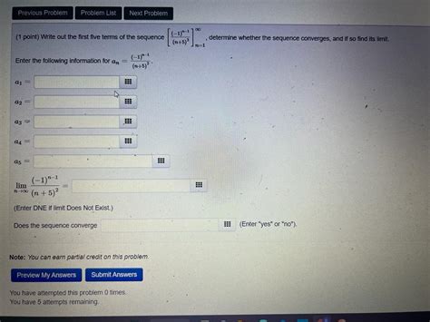 Solved 1 Point Determine Whether The Sequences Are