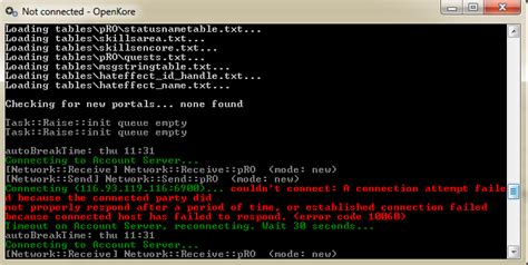 Hi I Cant Connect To My Bot Please Help Me · Issue 1088 · Openkore