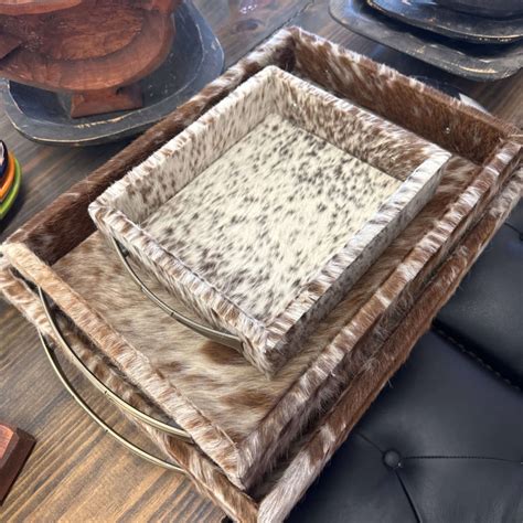 Cowhide Tray Set Of 3 Western Traditions Furniture