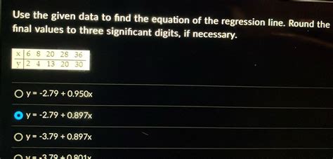 Answered Use The Given Data To Find The Equation Of The Regression