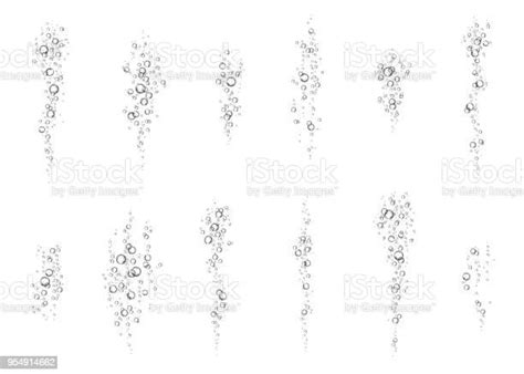 수 중 Fizzing 공기 물 또는 산소 흰색 바탕에 거품 3차원 형태에 대한 스톡 벡터 아트 및 기타 이미지 3차원 형태 검은색 구 Istock