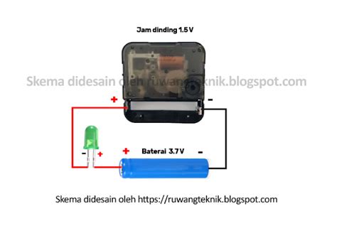 Ruang Teknik Modifikasi Jam Dinding Menggunakan Baterai Isi Ulang Volt