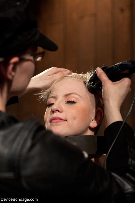 Submissive Blonde Slut Alani Pi Gets Her Head Shaved By Her Master While Bound