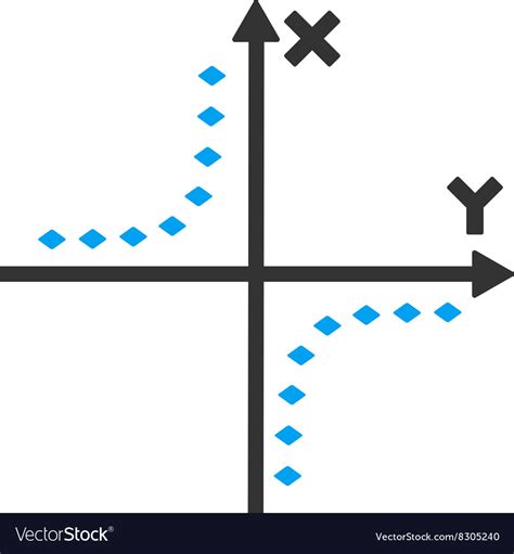 Dotted Hyperbola Plot Toolbar Icon Royalty Free Vector Image