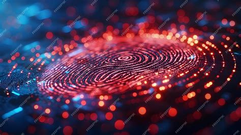 Premium Photo Enhancing Finance Security With Biometric Fingerprint Scan System Concept
