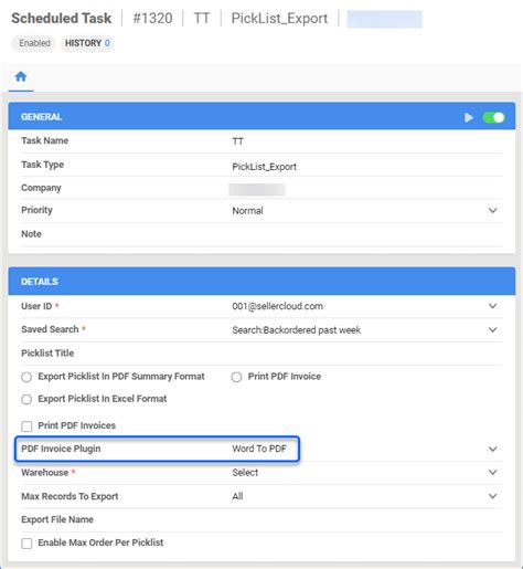 Picklist Generation Sellercloud