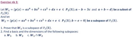 solved let w1 {p x ax4 bx3 cx2 dx e∈p5 r a−b 3c and a b d}