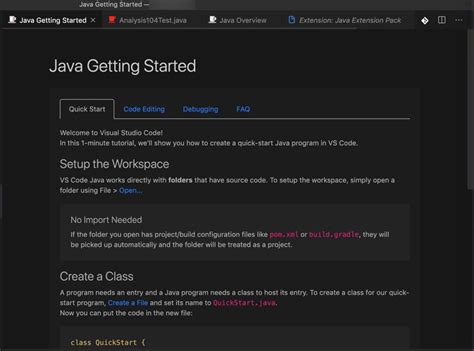 【记录】vscode中参考java的官网教程确认调试环境配置是否正确 在路上