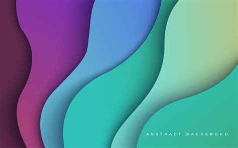 Abstract Colorful Papercut Wavy Overlap Layers Background Eps10 Vector 13863725 Vector Art At