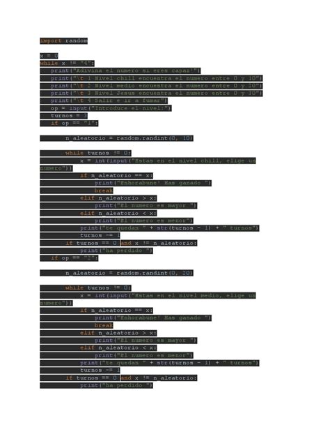 Programa Python Juego De Adivinar Numeros Pdf