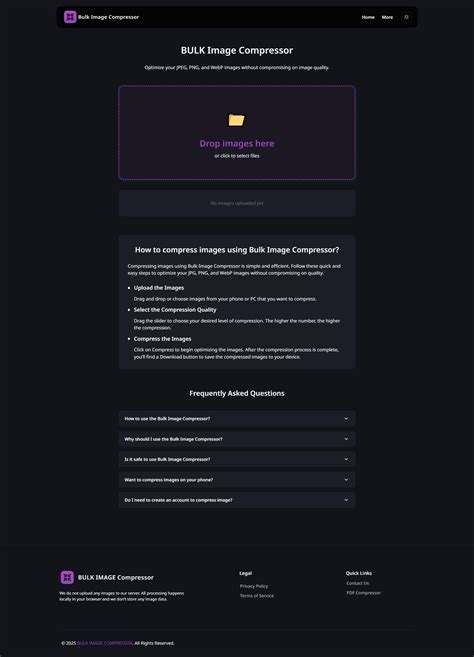 Bulk Image Compressor Website Script Source Code Sellanycode