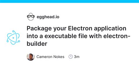 Package Your Electron Application Into A Executable File With Electron